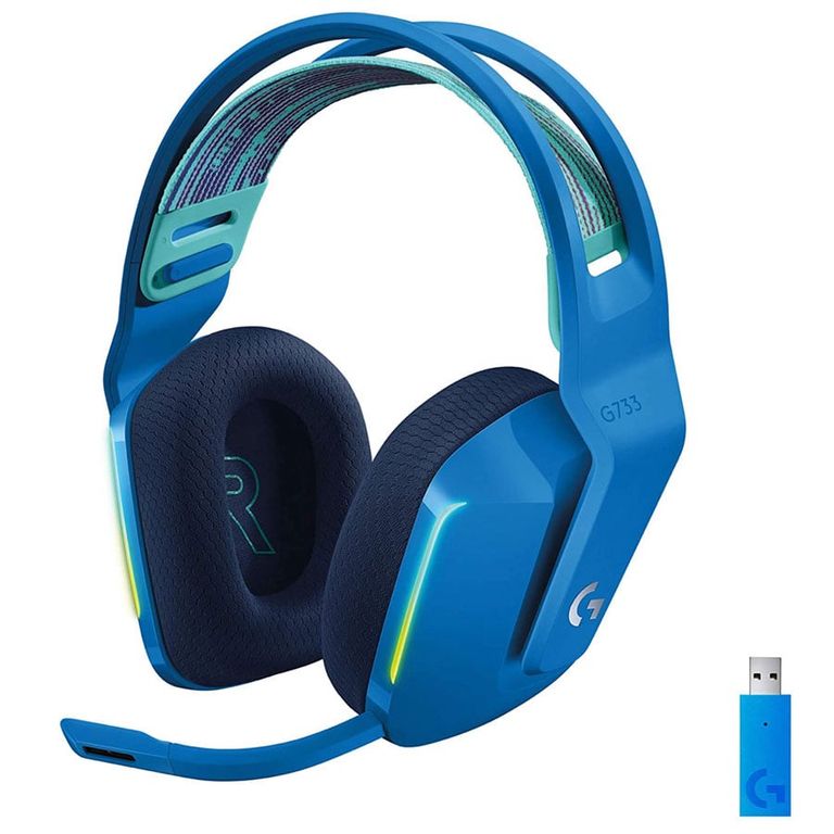 Audífonos Gamer Logitech G733 Lightspeed Wireless RGB Azul | Sodimac Chile