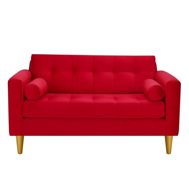 BODEVIR Sofa Retro 2C Felpa 01 Rojo | falabella.com