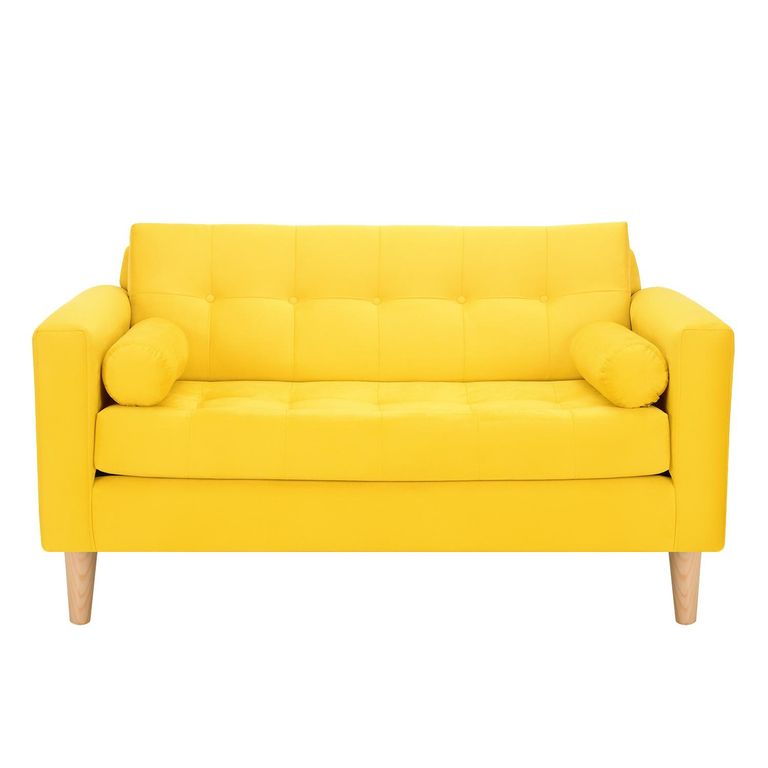BODEVIR Sofa Retro 2C Felpa 05 Amarillo | falabella.com