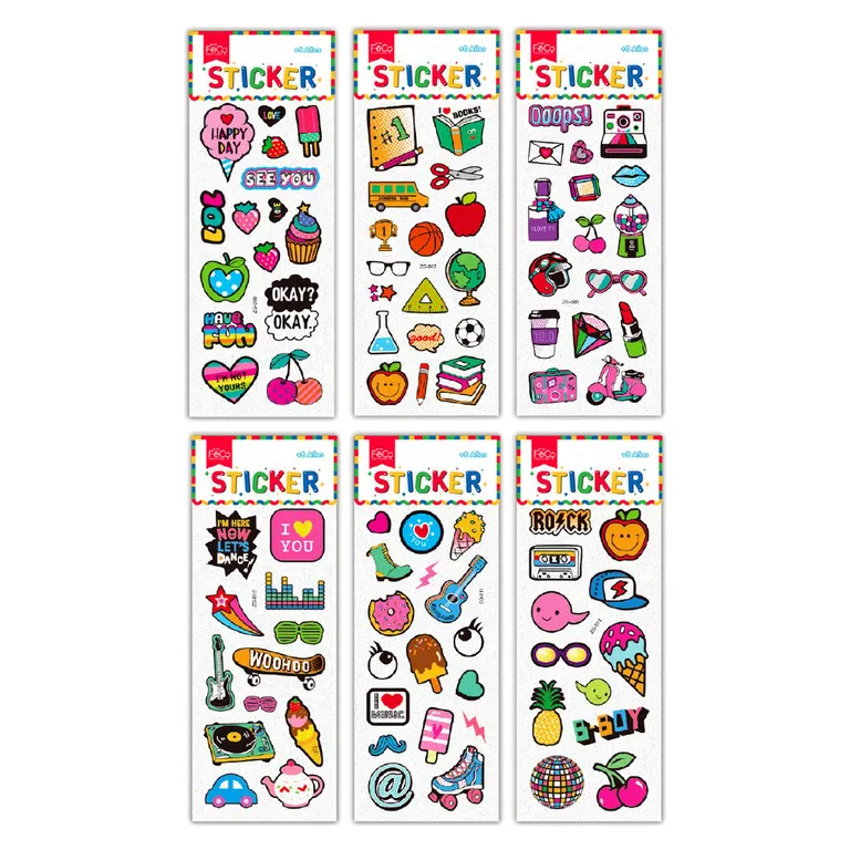 GENERICO STICKER INFANTIL RETRO X12 UNI | falabella.com