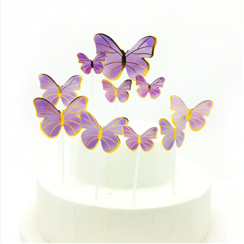 GENERICO TOPPER DECO MARIPOSA MORADO X10 UNI | falabella.com