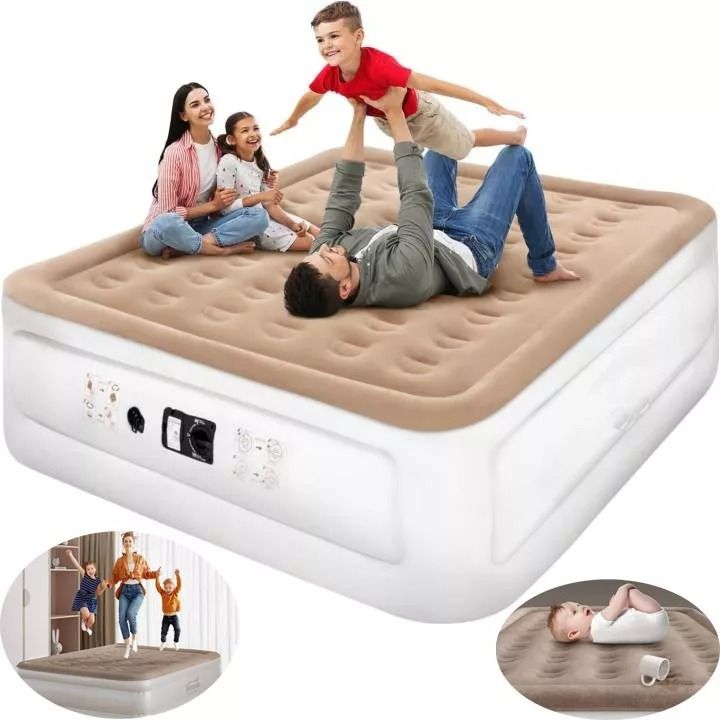 EVERSO Colchon Cama Inflable Electrico Camping Glamping 2plaza ...