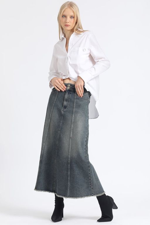 LIOLA Falda Maxi, Vintage, Café Liola | falabella.com