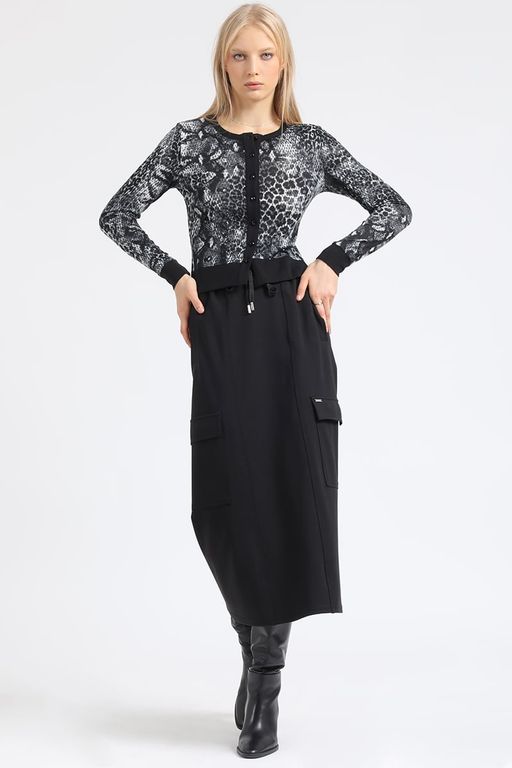 LIOLA Falda Larga Cargo, Negro Liola | falabella.com