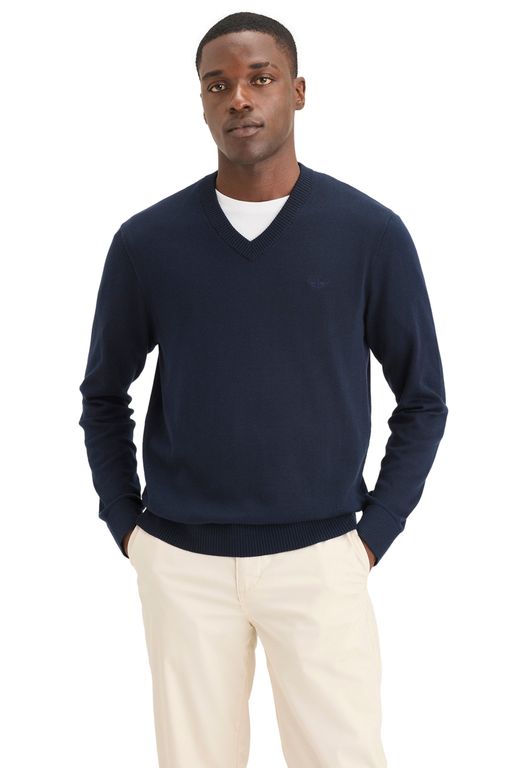 DOCKERS Sweater Hombre V-Neck Regular Fit Azul Dockers | falabella.com