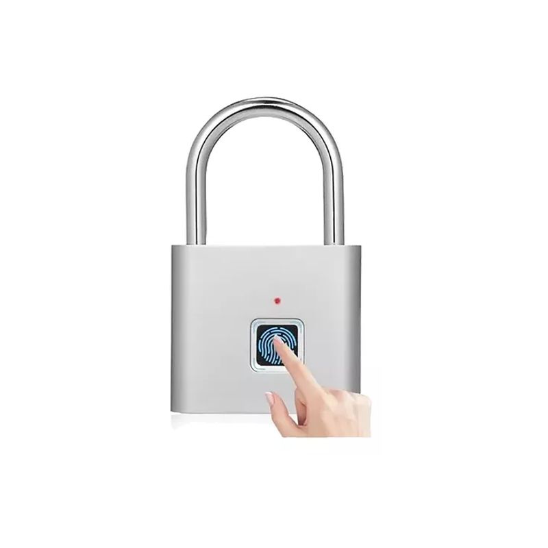 GENERICO Candado inteligente con huella dactilar sin llave color gris ...