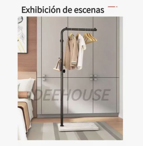GENERICO Perchero Exhibidor De Ropa Metálico Resistente Forma En L ...