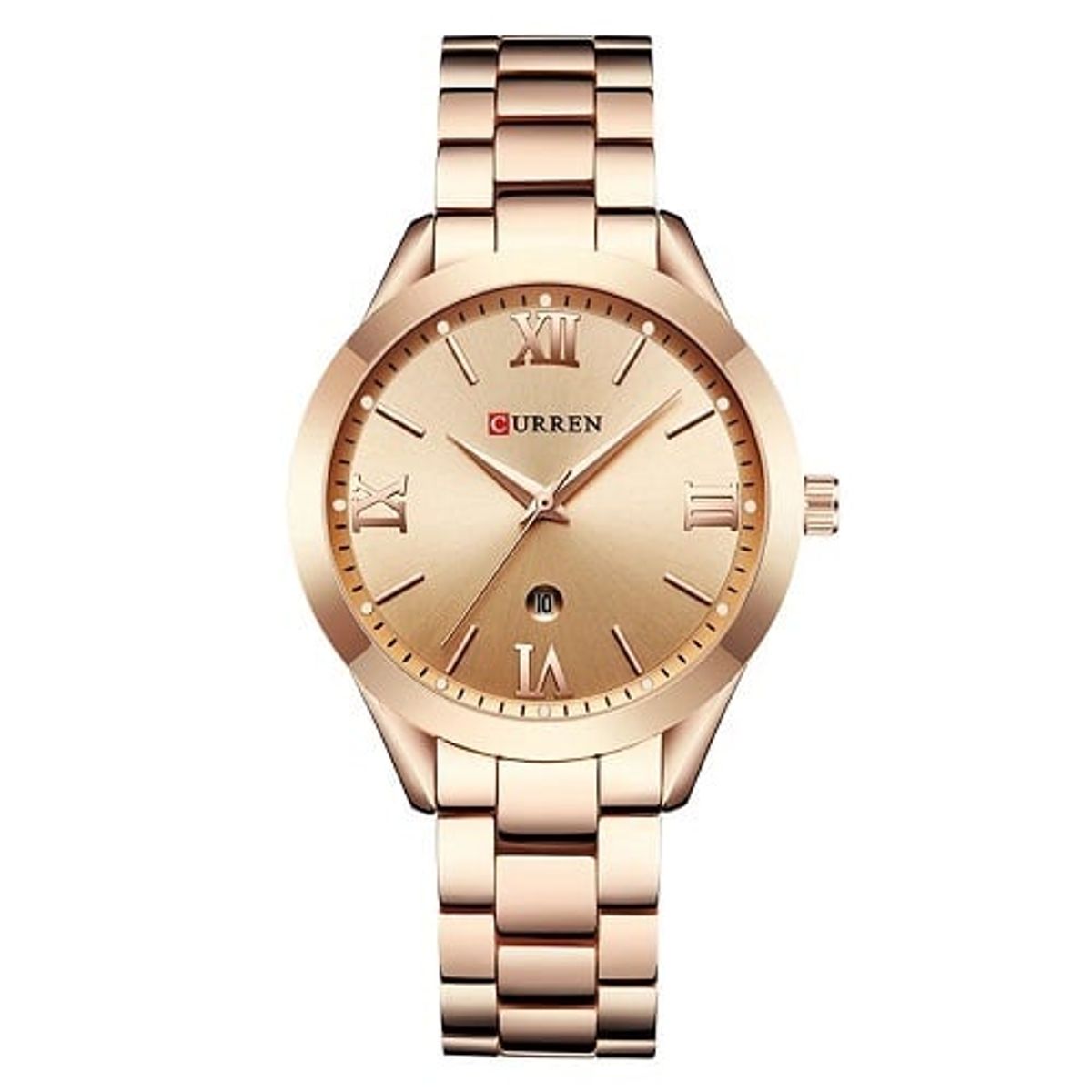 GENERICO Reloj de Pulsera Dama Mujer Curren Cuarzo Correa cuero de Lujo ...
