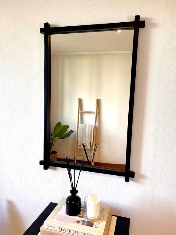 GENERICO Espejo Madera Rectangular Cruz de Pared 60x90 cm Aurora ...