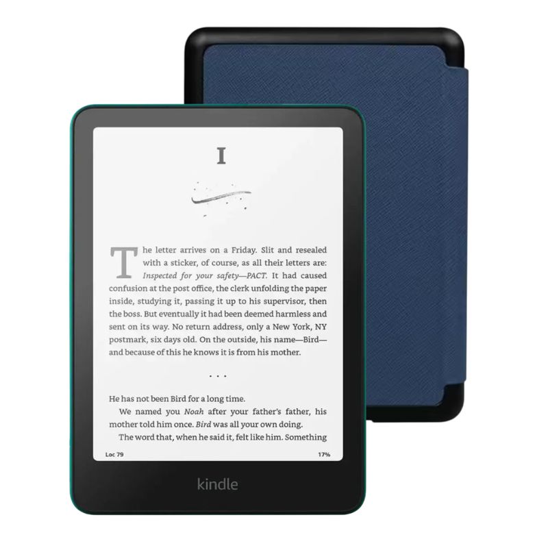 KINDLE Amazon Kindle Paperwhite 7" e-Reader 2024 16 GB Jade con Funda ...