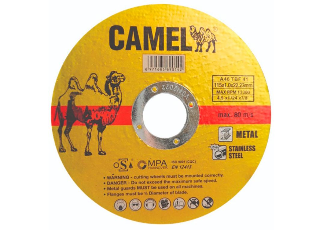 CAMEL DISCO CORTE METAL/INOX CAMEL A46 DE 115MM X 1MM - 50 unidades ...
