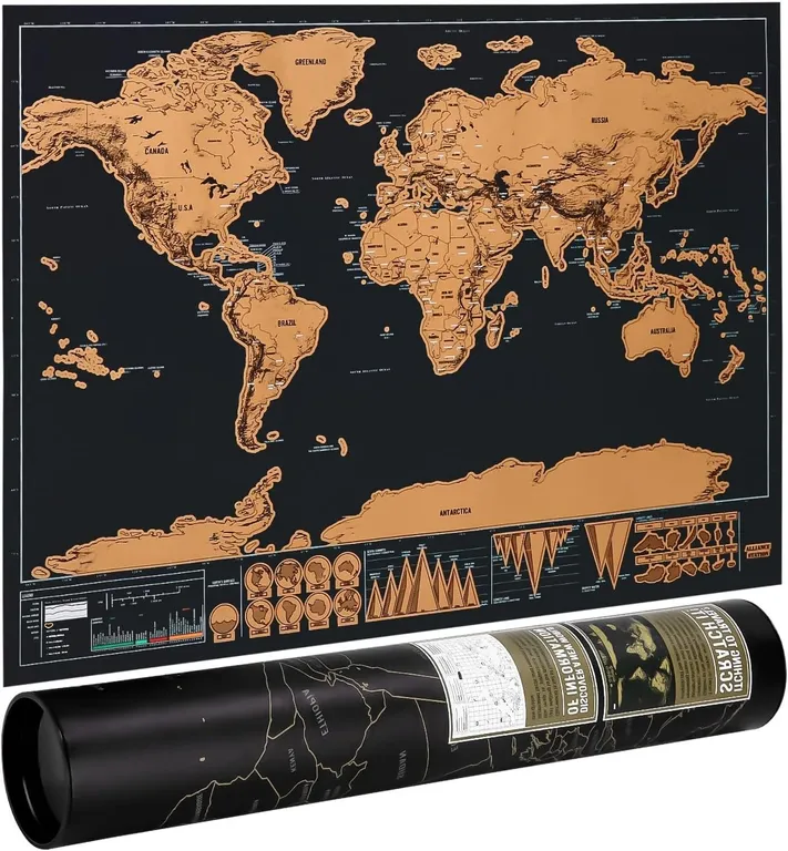 GENERICO Mapa Para Raspar Scratch Map Deluxe Edition 82x59cm Raspable | falabella.com