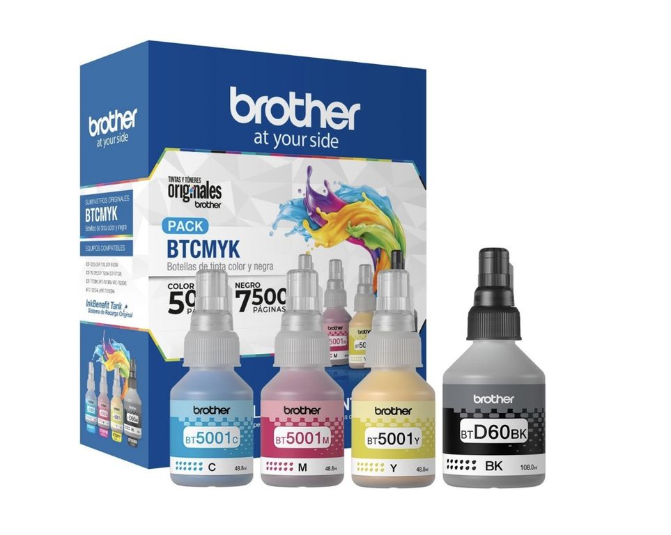 TINTA BROTHER ORIGINAL BTD60 BK BT5001 C Y M DCP MFC | Sodimac Chile