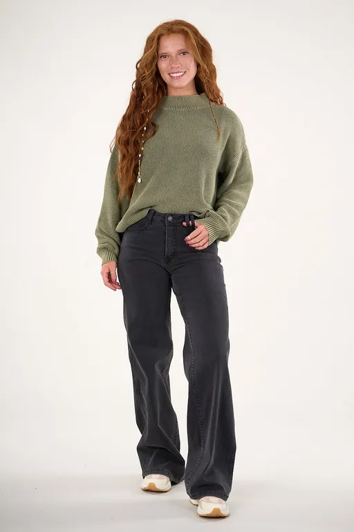 POLEMIC Pantalon Denim wide leg Negro VW4723 Mujer Polemic | falabella.com