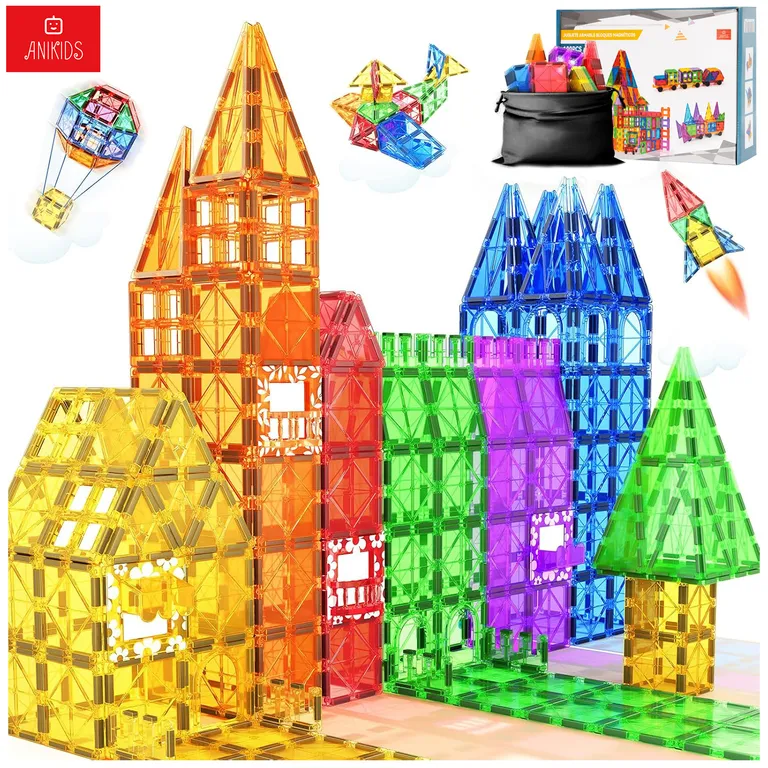 ANIKIDS Bloques Magneticos Construccion Juguete Armable Niños 100pcs ...