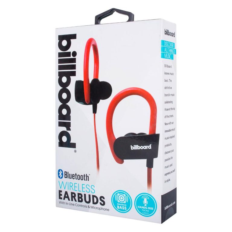 BILLBOARD AUDÍFONOS BLUETOOTH BILLBOARD ROJOS | falabella.com