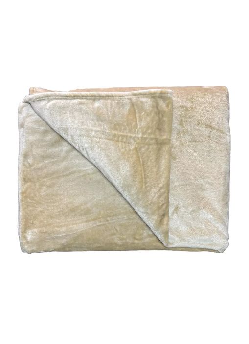 GENERICO Frazada 15 plaza camel fleece color crema | falabella.com
