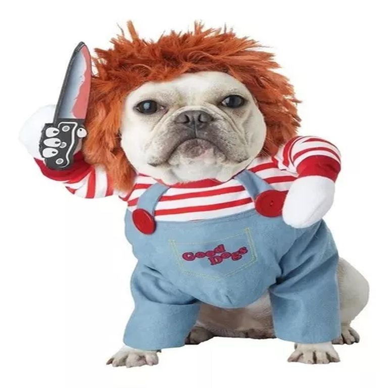 BIGBAMSPACE Disfraz Chucky Perro Raza Grande Mediano Halloween Tallas ...