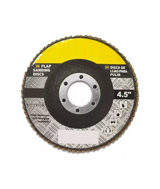 10 discos lija traslapado flap madera 115mm 13600 RPM granos color gris ...