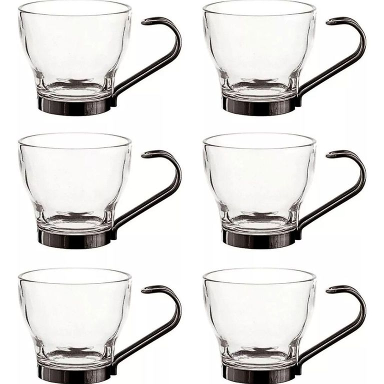 ALLEGRA Set de 6 Tazas de Café 100 ml Vidrio Templado Allegra ...