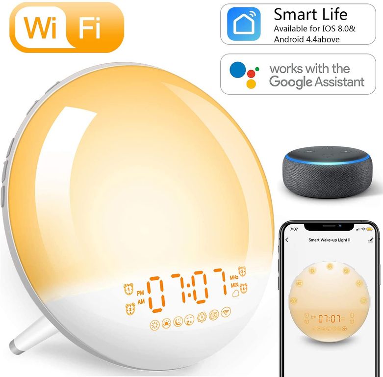 Smart Wake Up Light Despertador Luz Inteligente Wifi Control | Sodimac ...