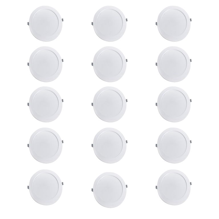 GENERICO 10 Focos Panel Led 12W Redondo Embutido 220V Luz Neutra ...