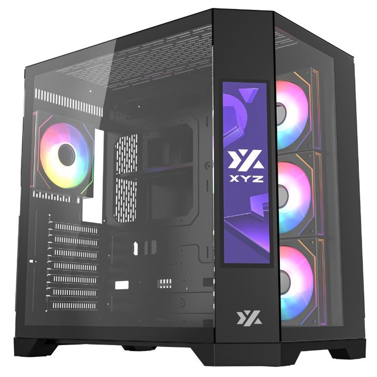 GENERICO Gabinete Gamer XYZ Neutron, Doble Cámara, Pantalla Frontal, 4 ...