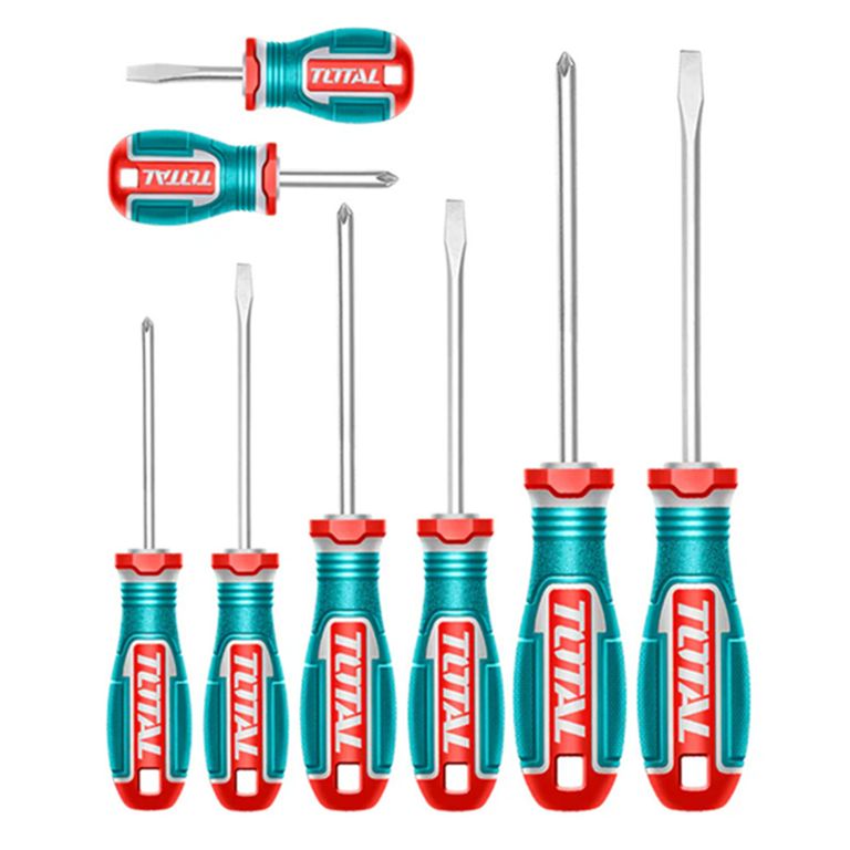 TOTAL TOOLS Kit Set Juego Destornilladores 8 Piezas Total Tksds0826 ...