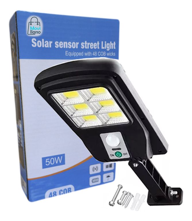 Focos Led 50 Watts Carga Solar Con Sensor De Movimiento Ip65 | Sodimac ...