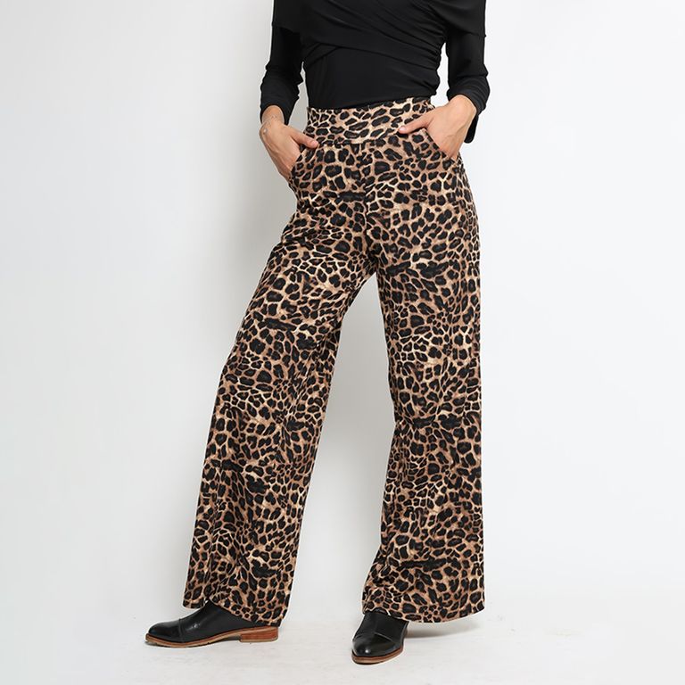 NATALIA SEGUEL Palazzo Rebeca Leopardo Animal Print Natalia Seguel ...