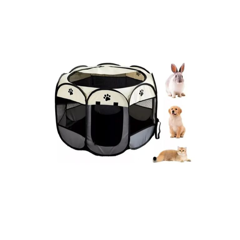 GENERICO Corral Tienda Para Mascotas Portatil Perro Gato GRIS ...