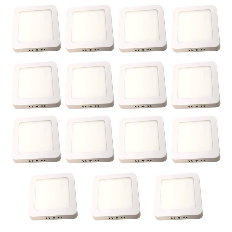 15 Paneles Led 6W Cuadrado Sobrepuesto 220V Luz Neutra | Sodimac Chile
