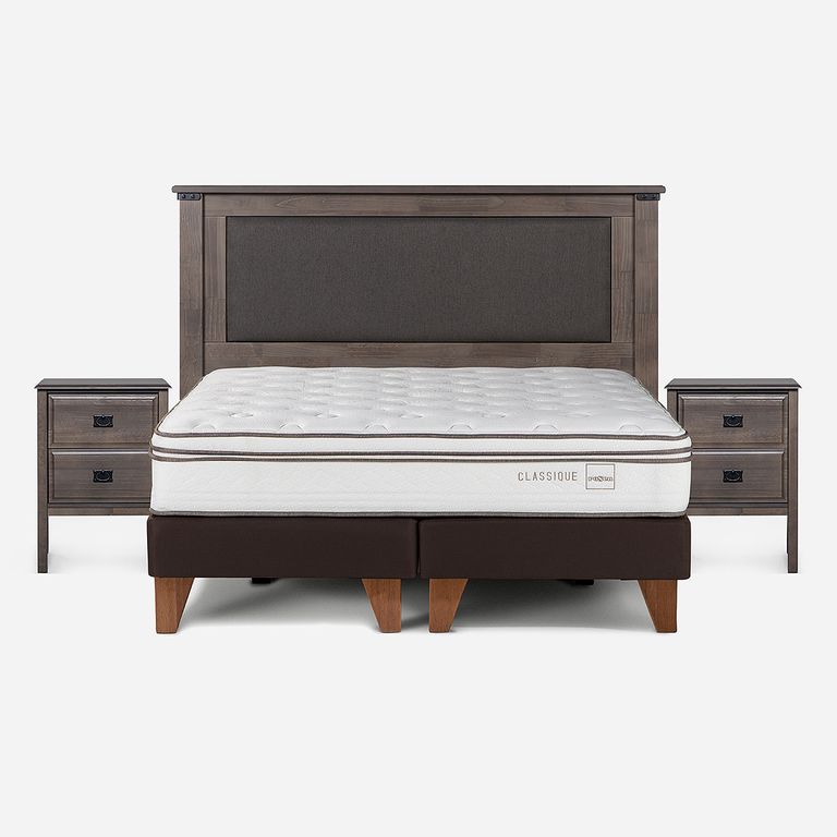 Cama Europea Classique+ 2 Plazas 150x200 cm +Muebles New Ray | Sodimac ...