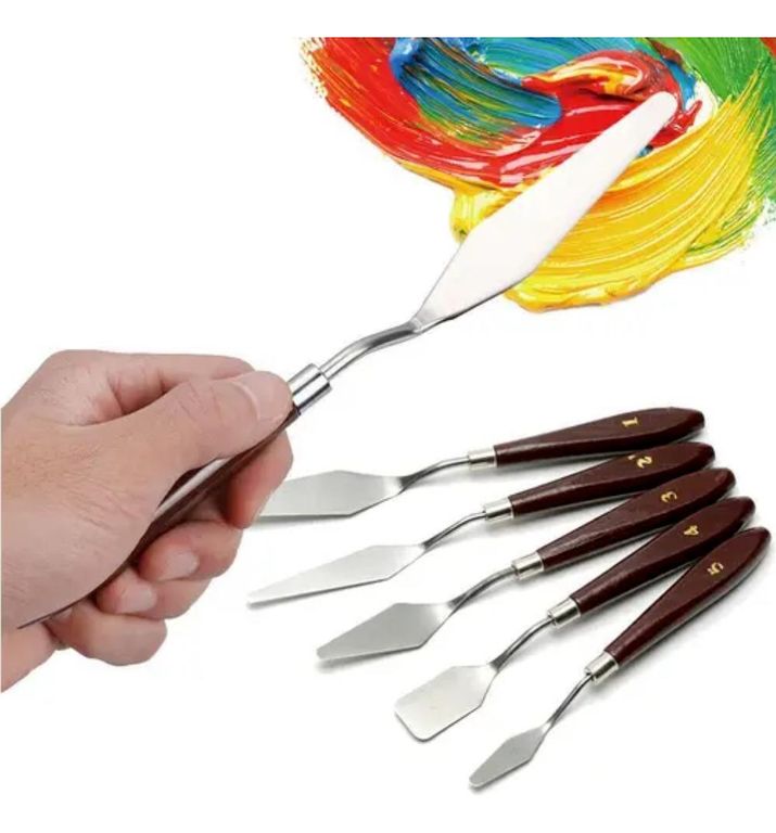 GENERICO Set de 5 Espátulas Metálicas para Pintura y Arte | Falabella Chile