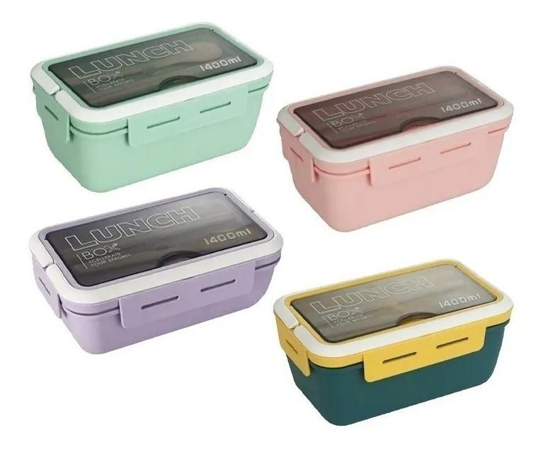 Fiambrera Bento Box de 1200 ml para Microondas con Cubiertos | Sodimac ...
