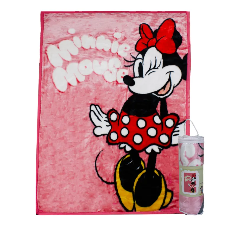 DISNEY Frazada Ultra Soft Minnie Mouse 80x110cm Rosado Disney ...