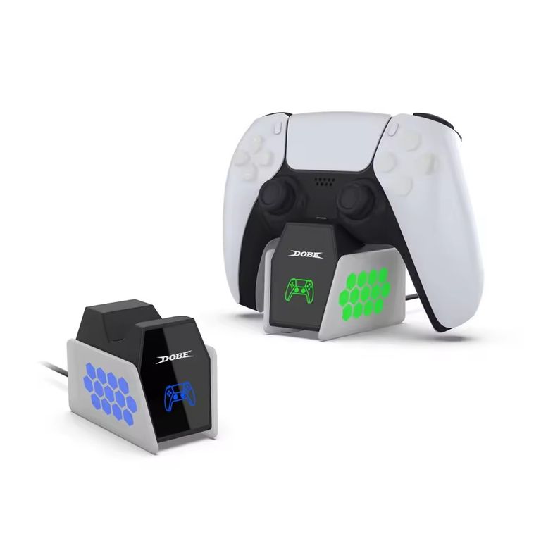 DOBE Base de carga para controlador PS5 con soporte de cargador USB ...