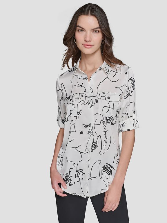 KARL LAGERFELD Camisa estampada manga larga | falabella.com