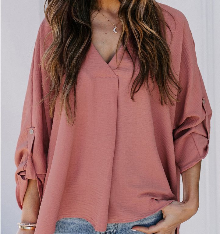 TIOZONEY Blusa suelta mujer - Rosada | falabella.com