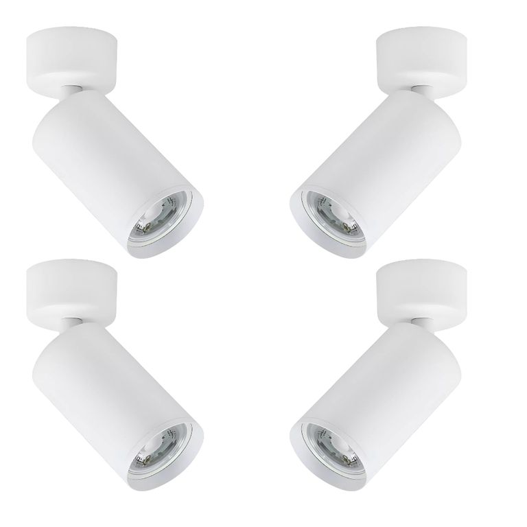 MEGABRIGHT 4 Focos Aplique Sobrepuesto Dirigible Blanco 5.5W Luz Neutra ...