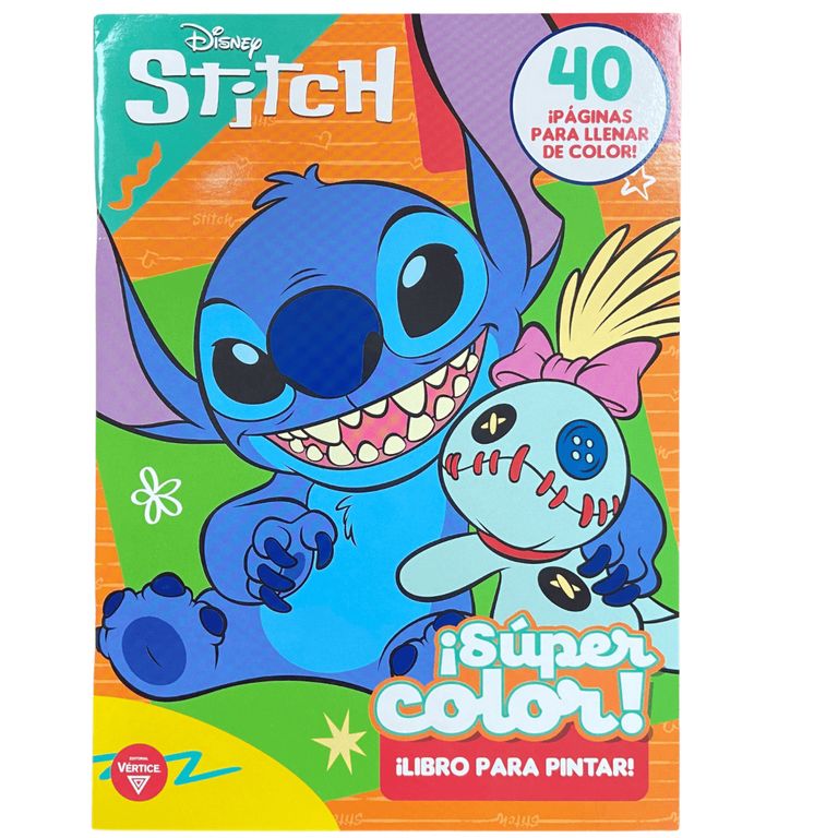 VERTICE Libro para colorear Stitch 2 40 páginas Super Color | falabella.com