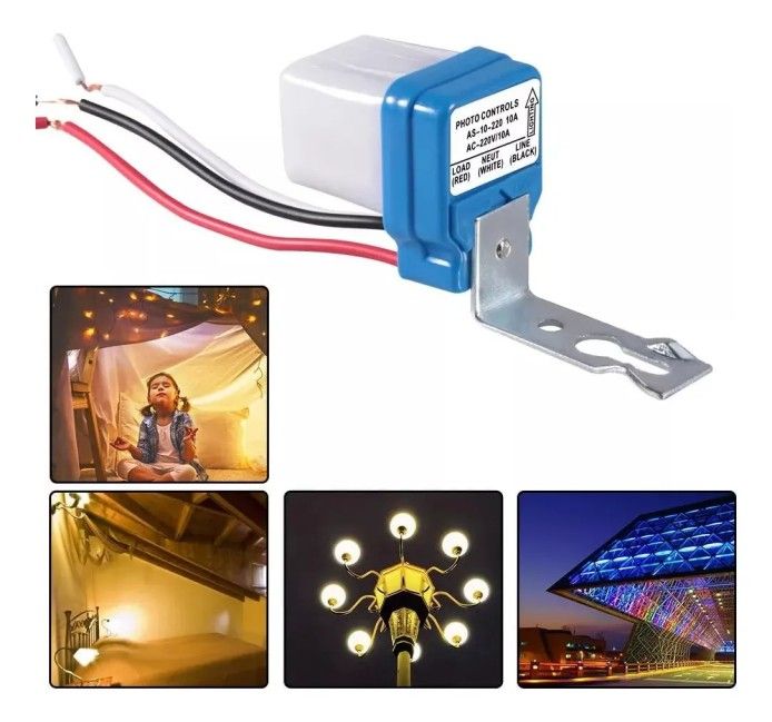 GENERICO Pack 4 Fotocelda Sensor Luz Encendido Focos Lampara 220v 10a ...