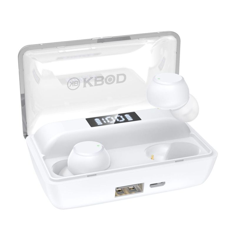 KBOD Audífonos Bluetooth Kbod Tws C20 Con Powerbank En Su Estuche ...