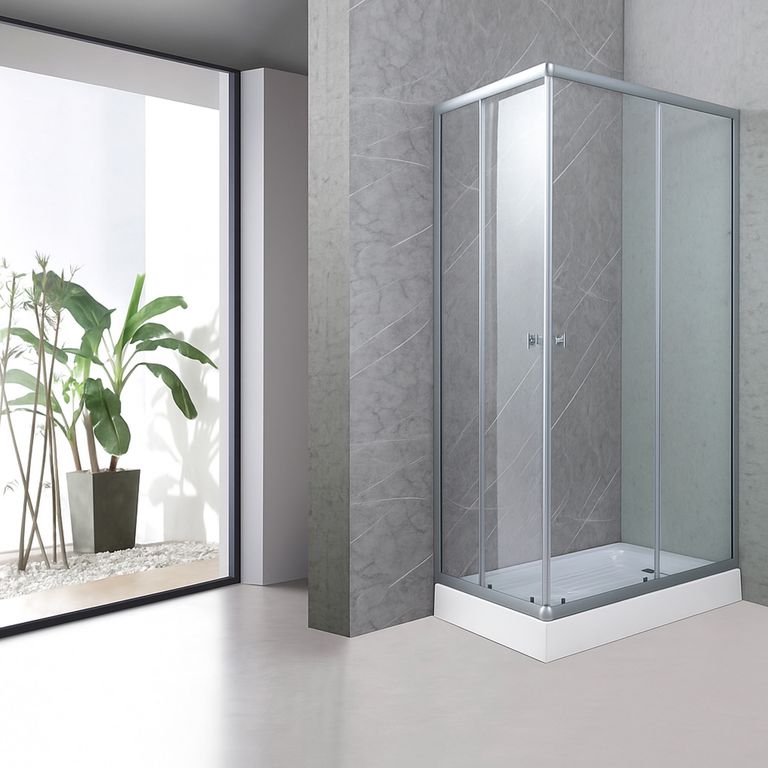 Shower Rectangular Lens Vidrios Transparentes 100x80cm Incluye ...