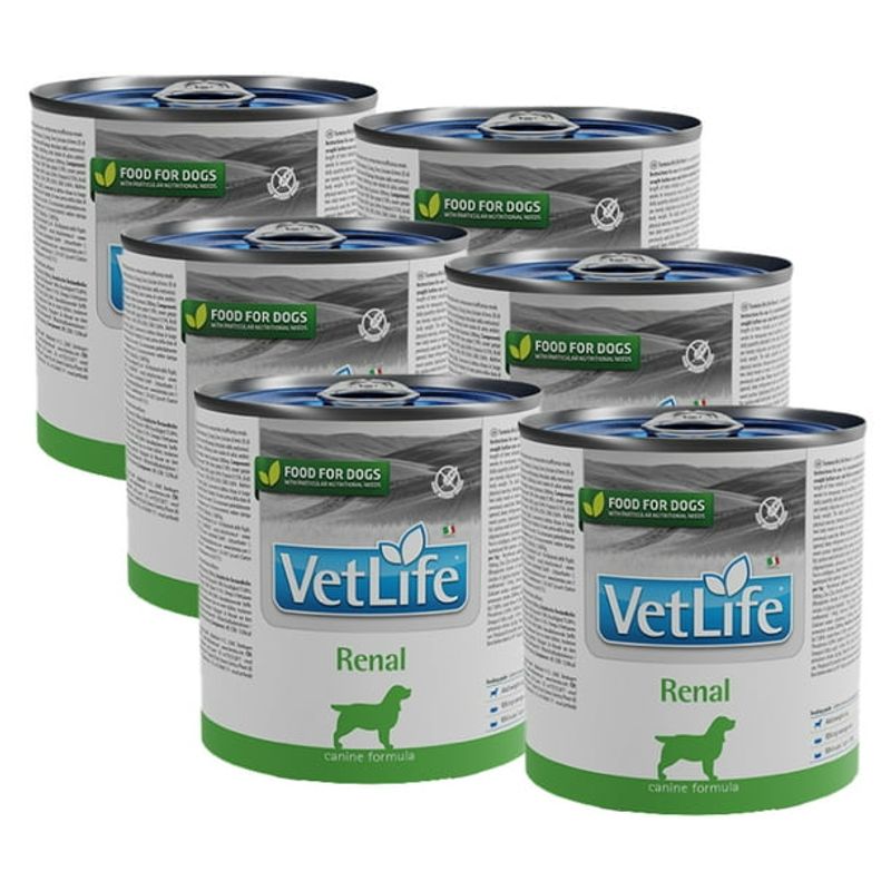 VETLIFE Alimento Lata Vet Life Renal Perro Pack x 6 Latas 300gr ...