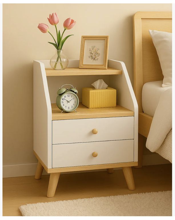 HOMER DESIGN Velador 2 Niveles Con Cajones Homer Design 40*30*53 ...