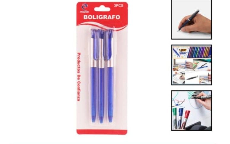 Set 9 Unidades De Lapices Boligrafos Azules | Sodimac Chile