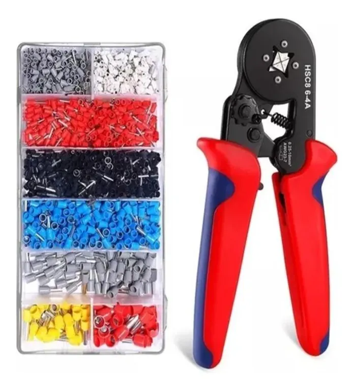 GENERICO Kit Crimpadora Manual con 1250 Terminales y Alicate Ergonómico ...