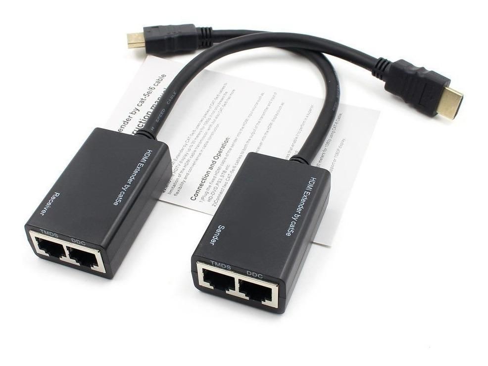 GENERICO Extensor HDMI a UTP RJ45 transmisión HD hasta 20 metros ...