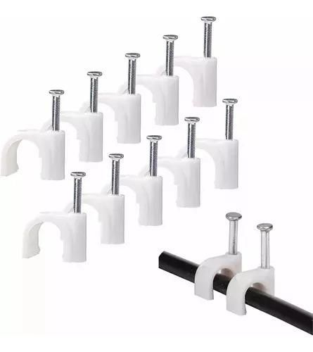 Clips de Grampa para Cables con Clavo - 400 Unidades Blancas | Sodimac ...